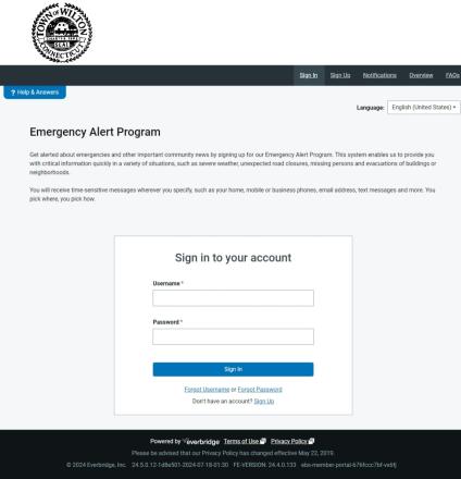 Everbridge Emergency Notification Sign Up! - August 20, 2024 | wiltonct
